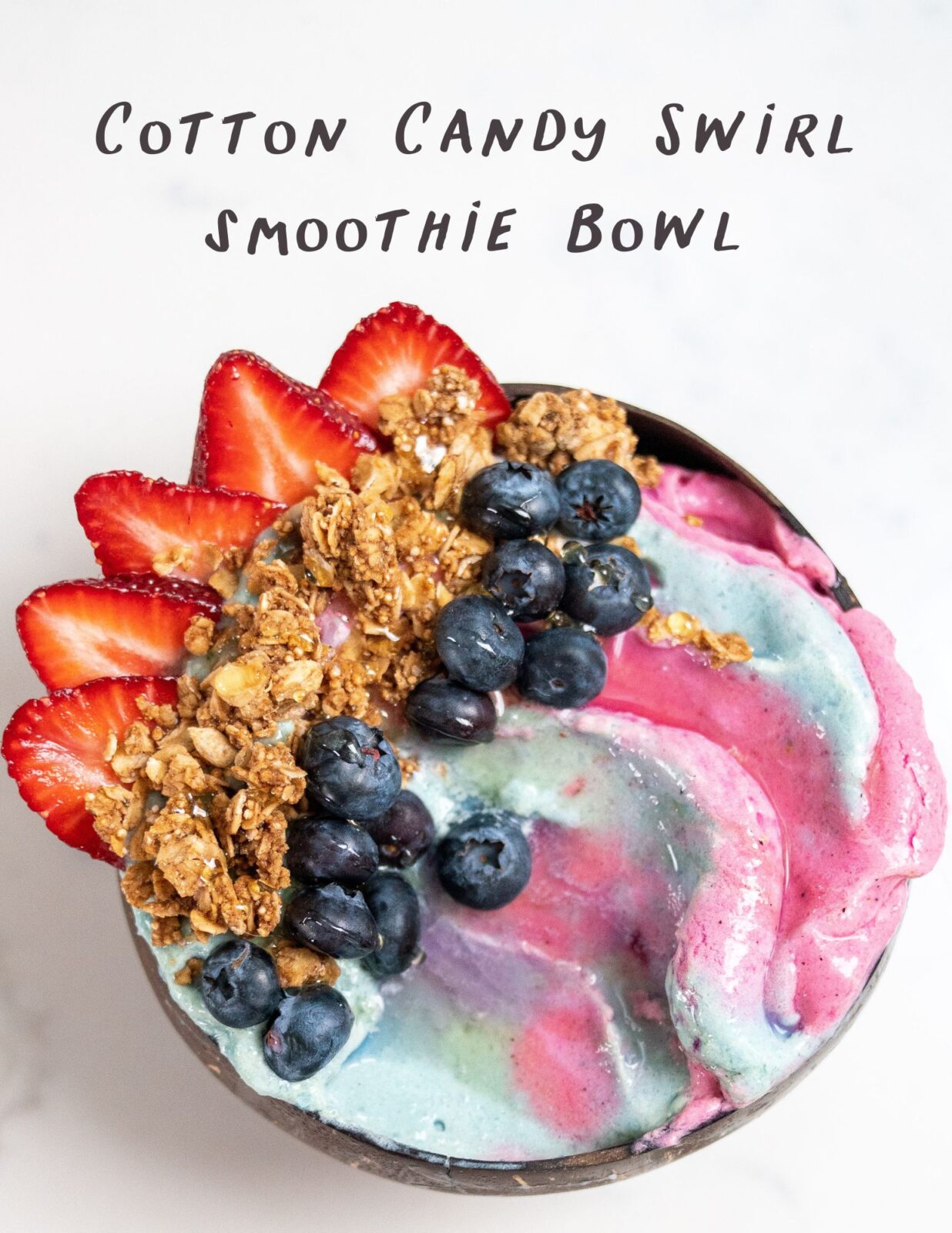 Cotton Candy Swirl Smoothie Bowl | Nicole the Nomad